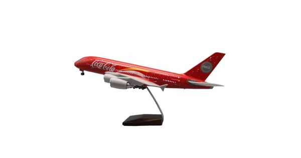 Airbus A380 Coca-cola airplane model (1:160) with sound LED lighting