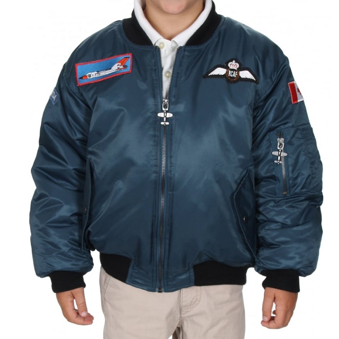 Куртка авіаційна RCAF BLUE FLIGHT JACKET 4 PATCH дитяча - купити в ...